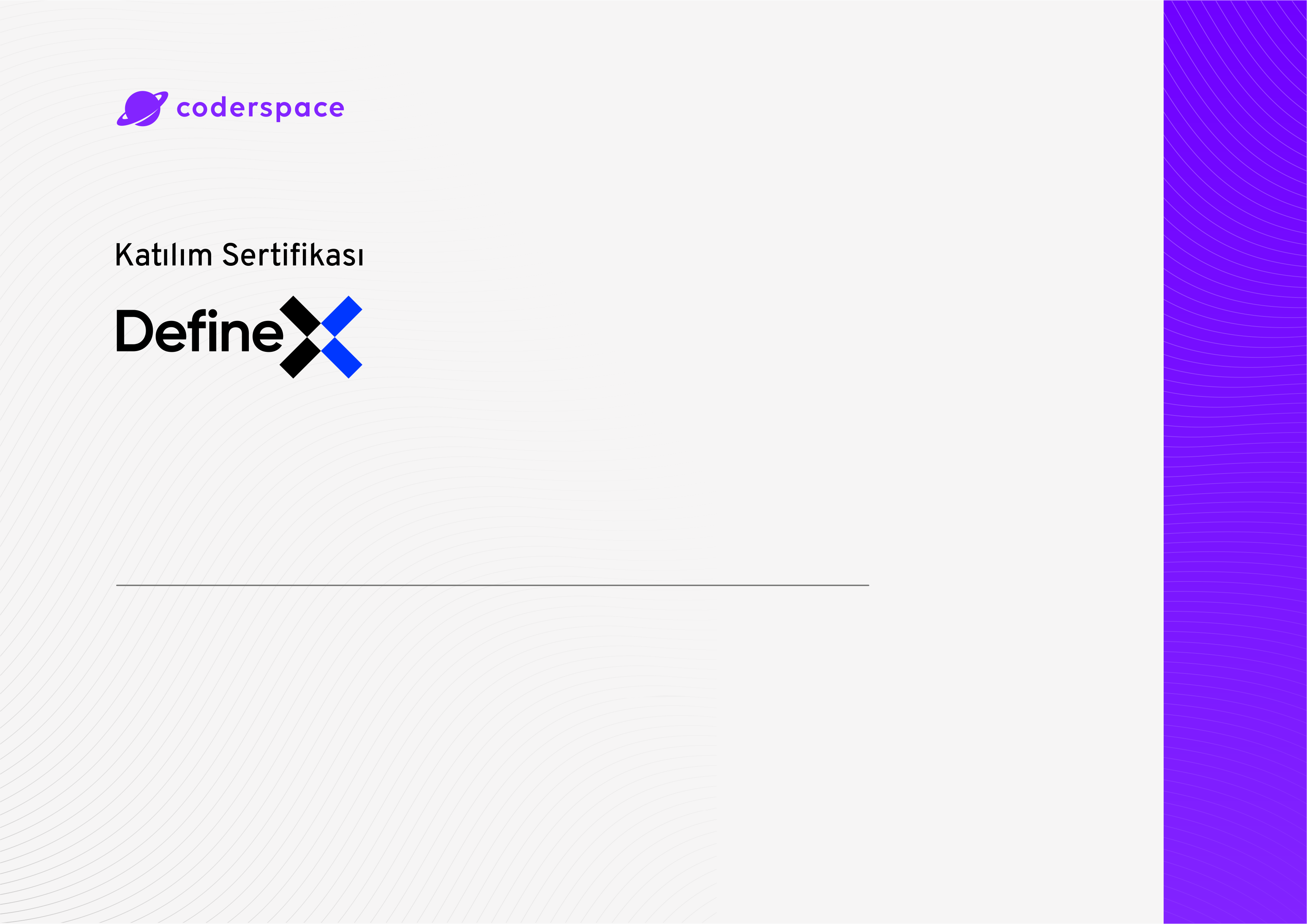 Nart Candan | DefineX .NET Bootcamp Katılım Sertifikası - Coderspace