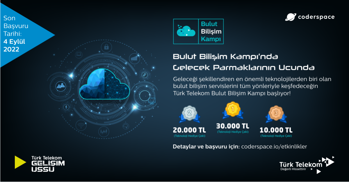 Türk Telekom Bulut Bilişim Kampı - Last Application Date: 2022 - Coderspace
