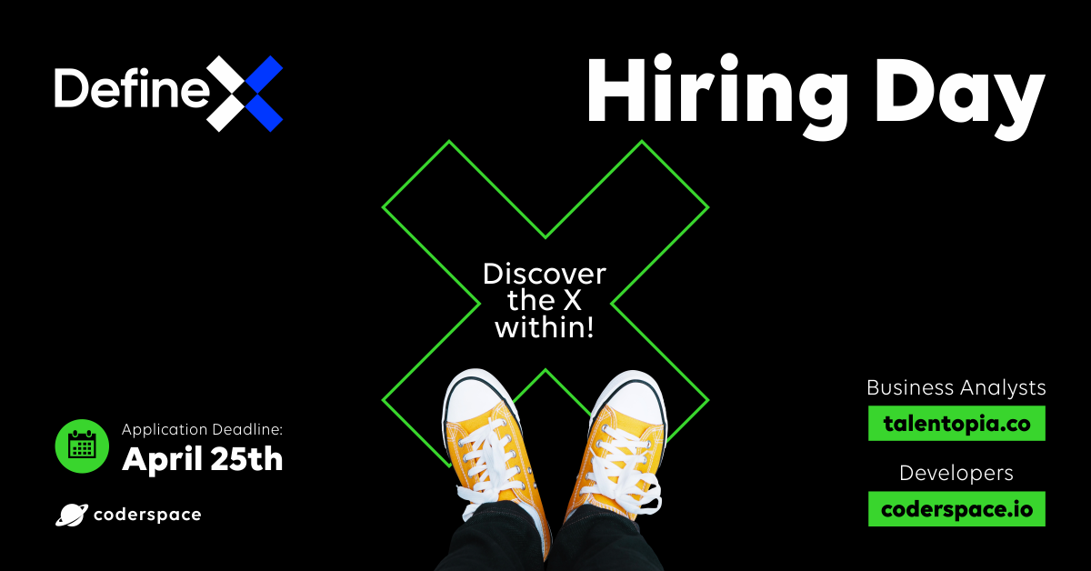 DefineX Hiring Day - Son Başvuru Tarihi: 2021 - Coderspace