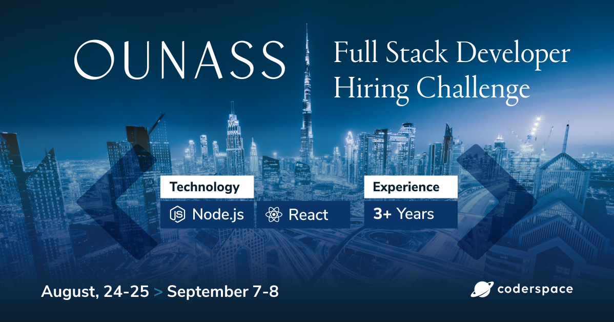 OUNASS Full Stack Developer Hiring Challenge 2024