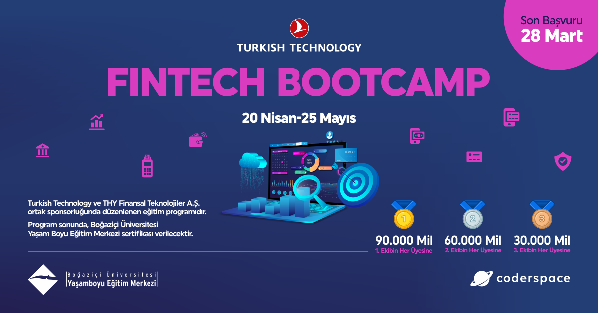 Turkish Technology Fintech Bootcamp - Son Başvuru Tarihi: 2024 - Coderspace